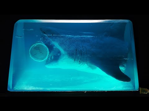How to make a shark attack humans inside the cage diorama / Polymer ...