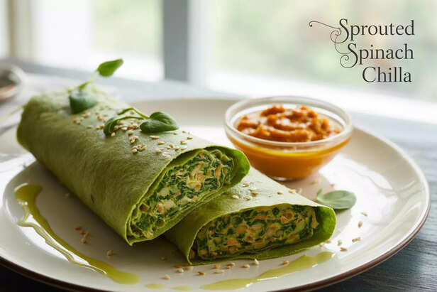 No More Diet Boring Food! Try This Protein-Rich Sprouted Spinach Chilla