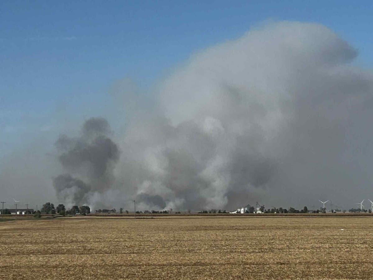 Massive Field Fire Sends Ash Fluttering Through New Lenox, Manhattan Skies
