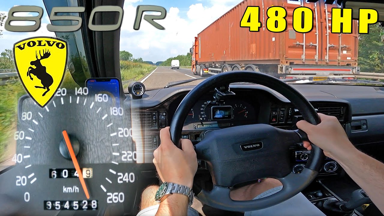 480HP Volvo 850R Big Turbo 280km/h Autobahn