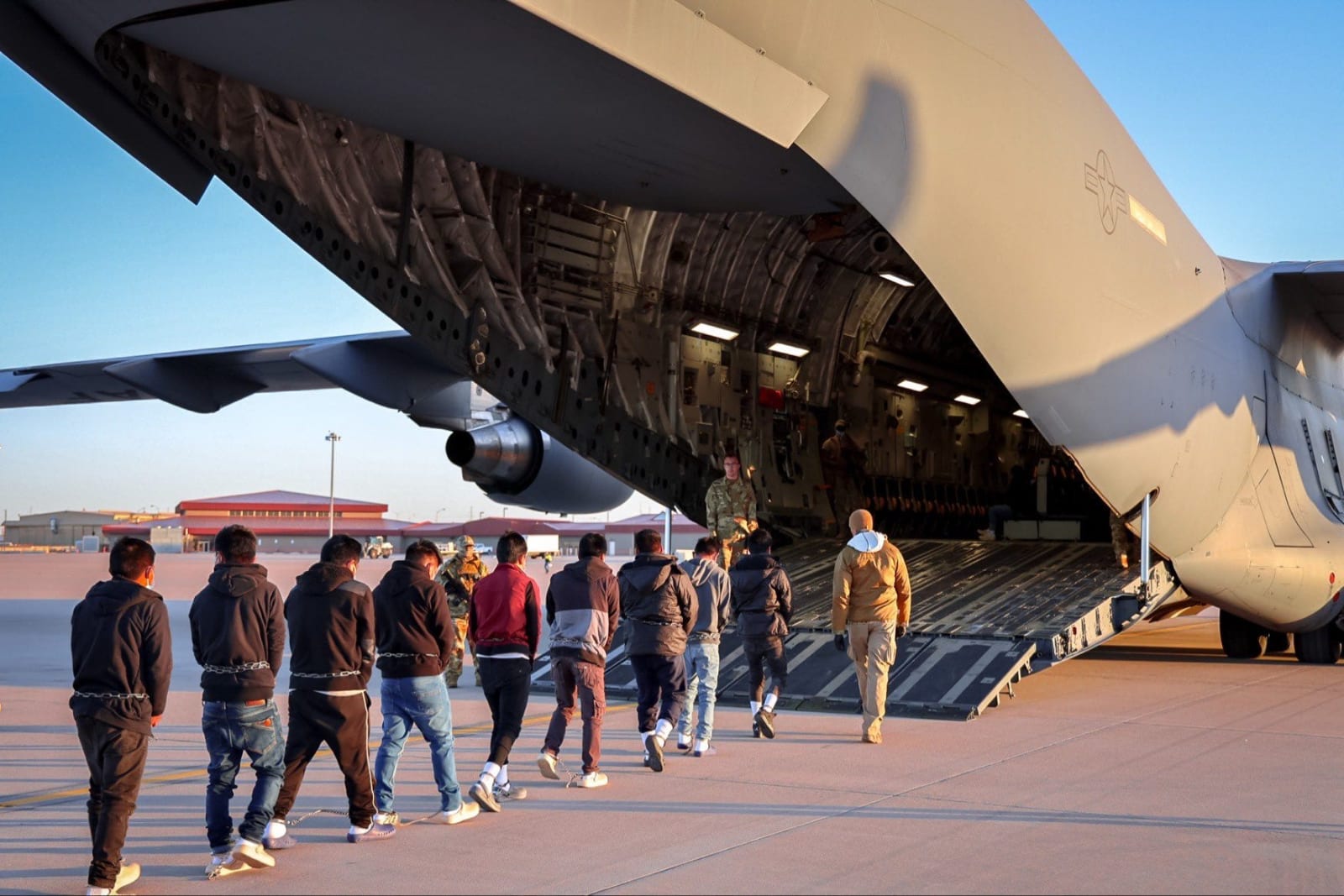 U.S. deportation flight carrying second batch of Asian migrants lands ...
