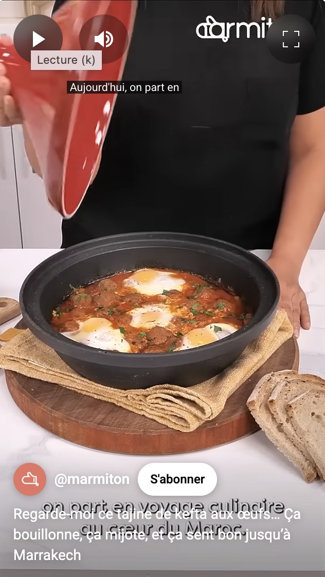 Regarde-moi ce tajine de kefta aux œufs… Ça bouillonne, ça mijote, et ...