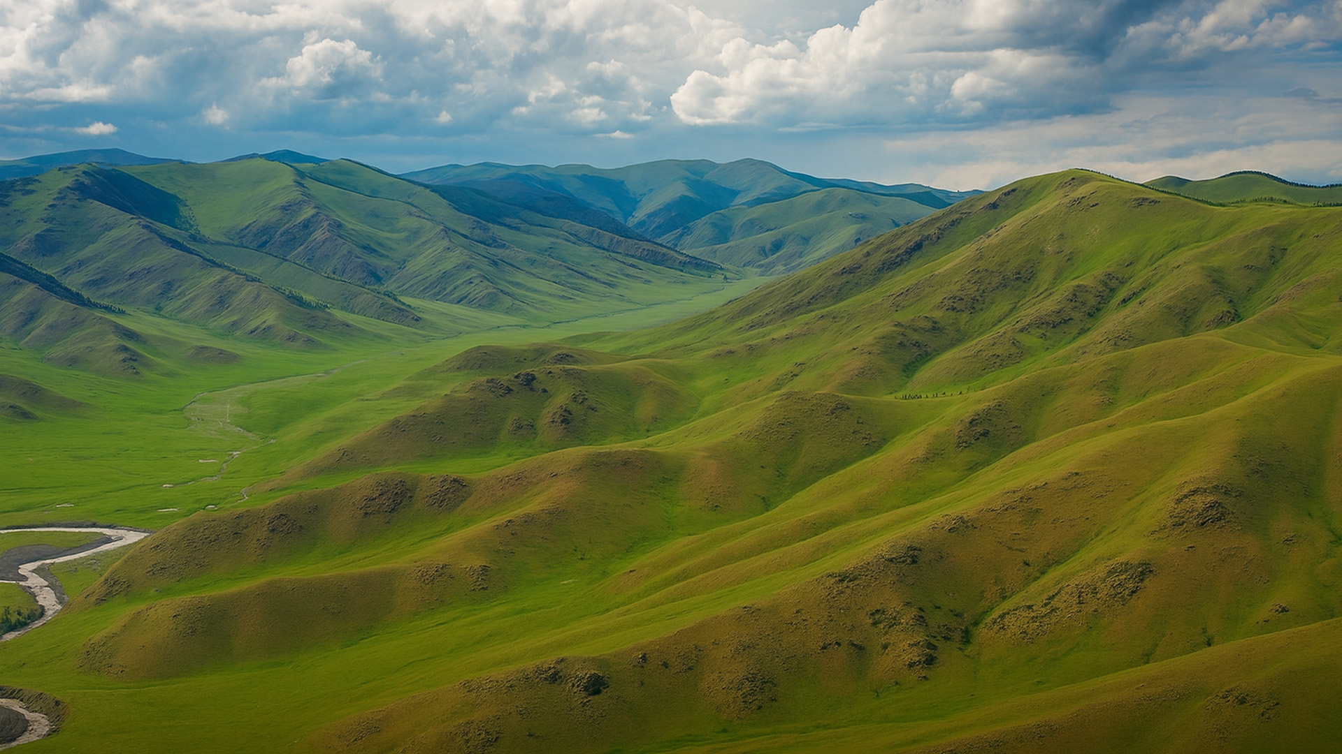 Groene Heuvels van Mongolië – Landschappen in 4K