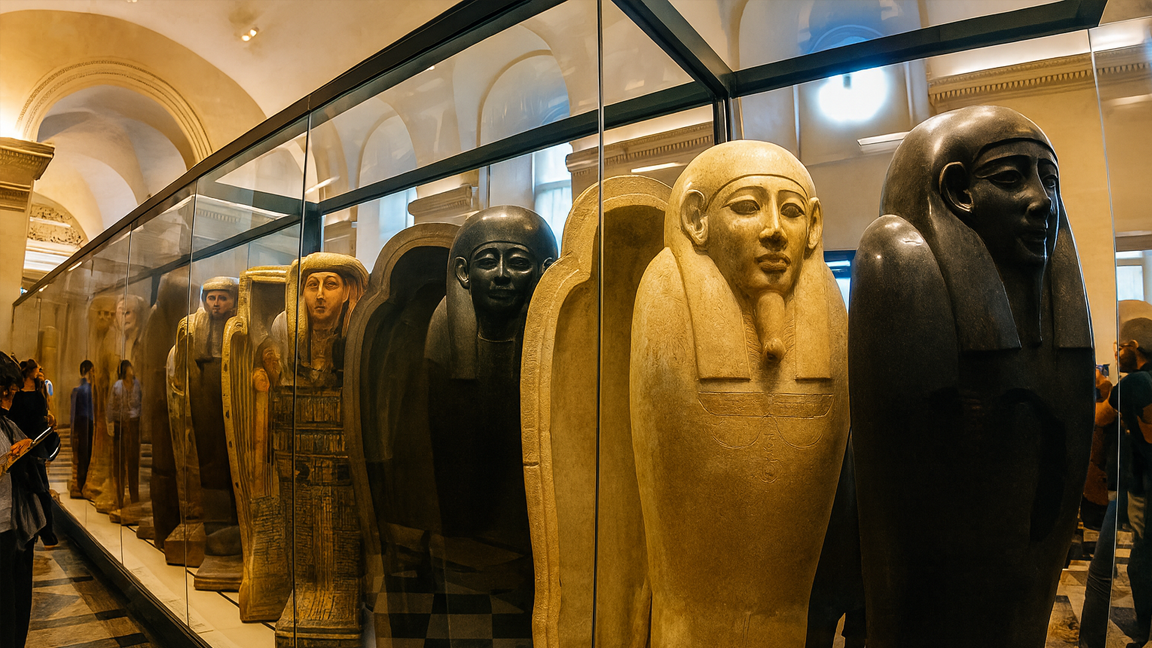 Artifacts of Ancient Egypt at the Louvre Museum Paris (4K)