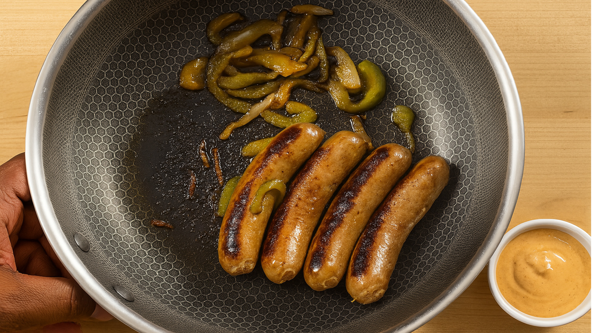 How to Make Pan-Seared Sausages with Peppers