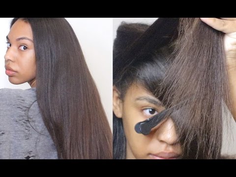 How to Trim Natural Hair to Retain Length- Cut Split ends & Single ...