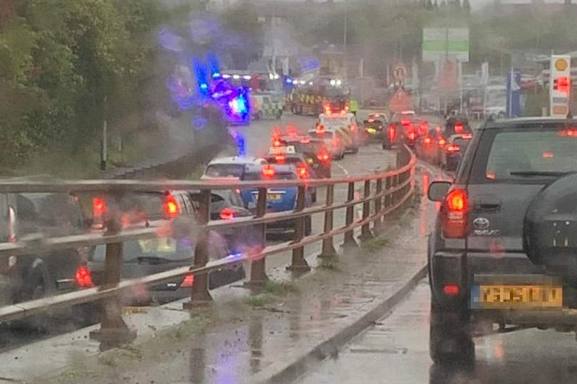Two-car A53 smash near Festival Park leaves drivers in hospital