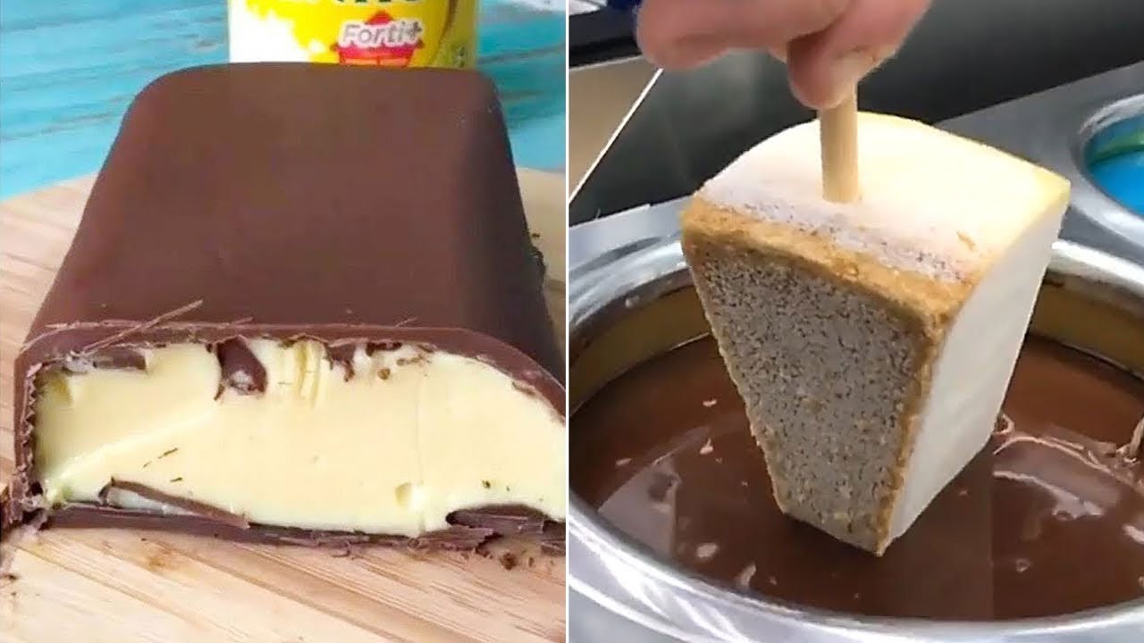 Creamy Choco Block & Ice Dip | Satisfying Cake Compilation
