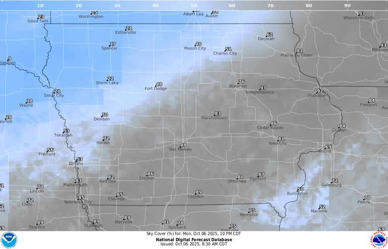 Will storms Monday night block views of the harvest supermoon in Iowa?