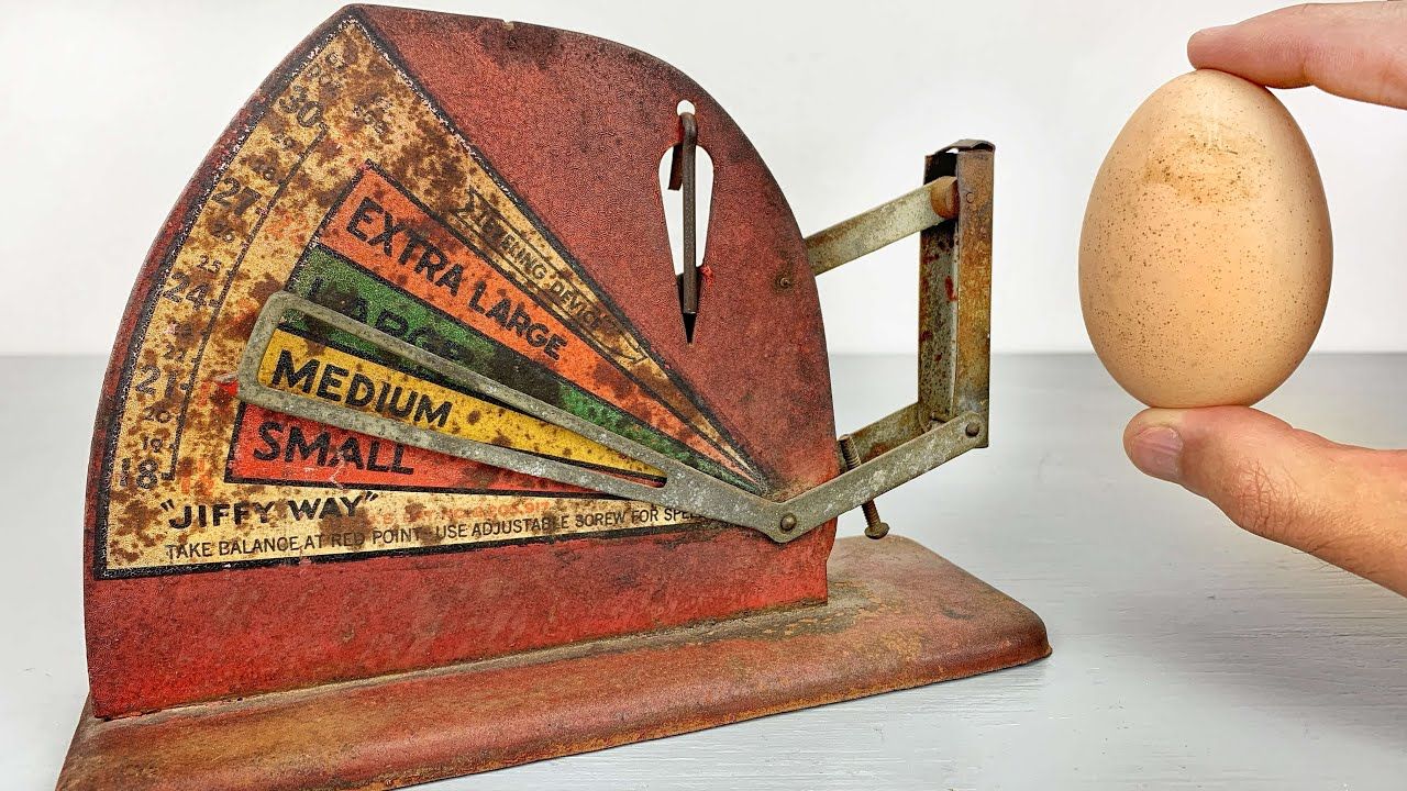 Restoring a 1940s egg scale — antique kitchen tool