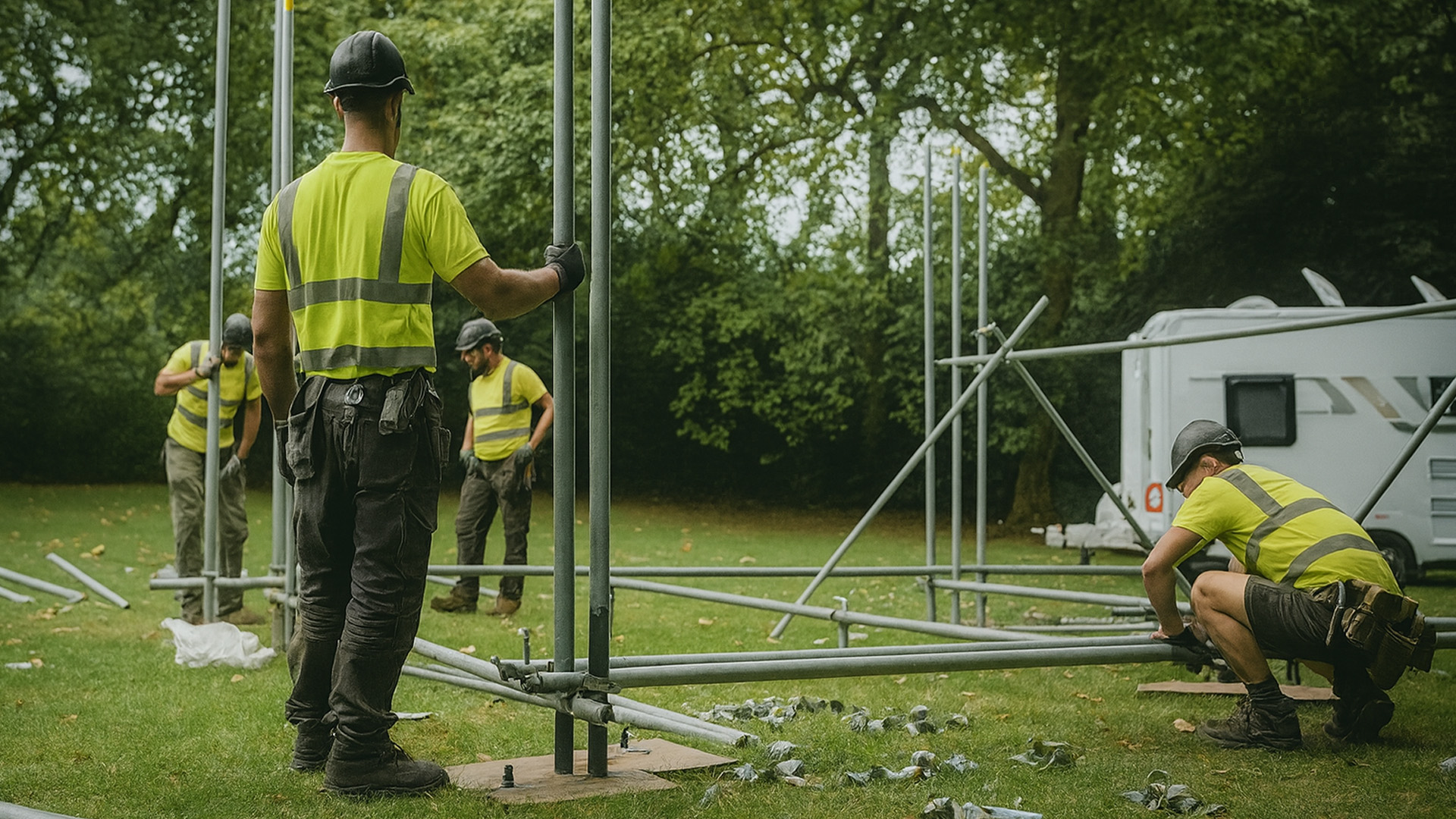 Structural Setup Challenges at Festival Site