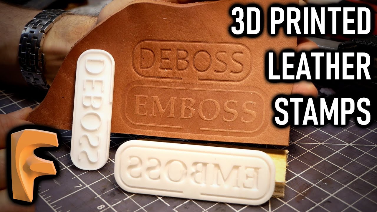 How to design and use 3D printed leather stamps // Fusion 360 ...