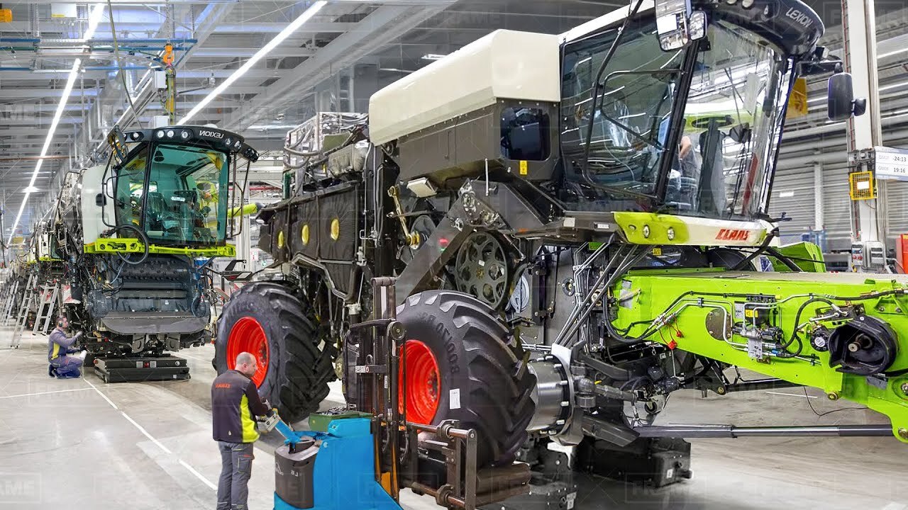 Exploring the large-scale factories manufacturing advanced combine ...