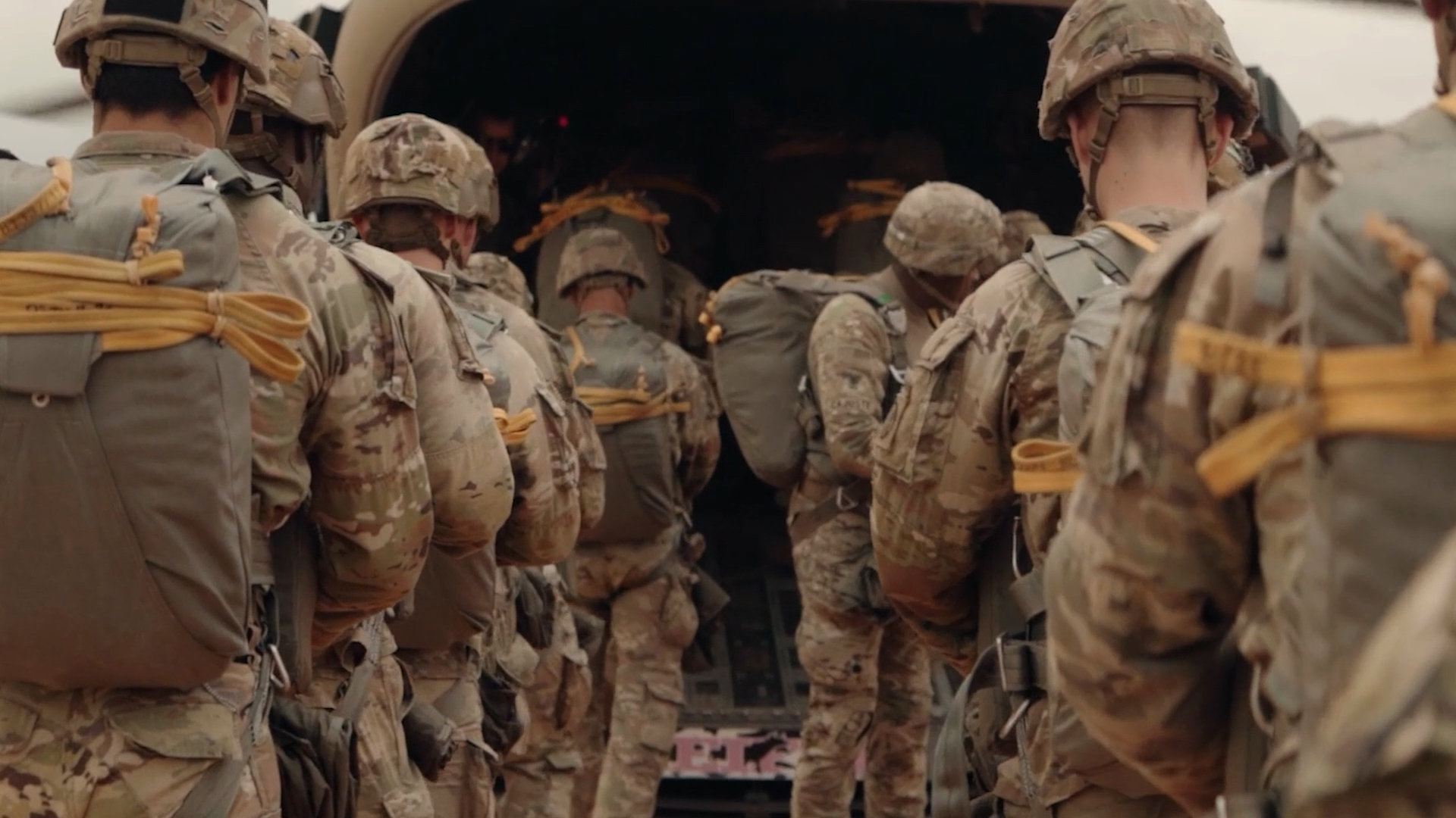 Army Paratroopers Jump over Sicily Drop Zone