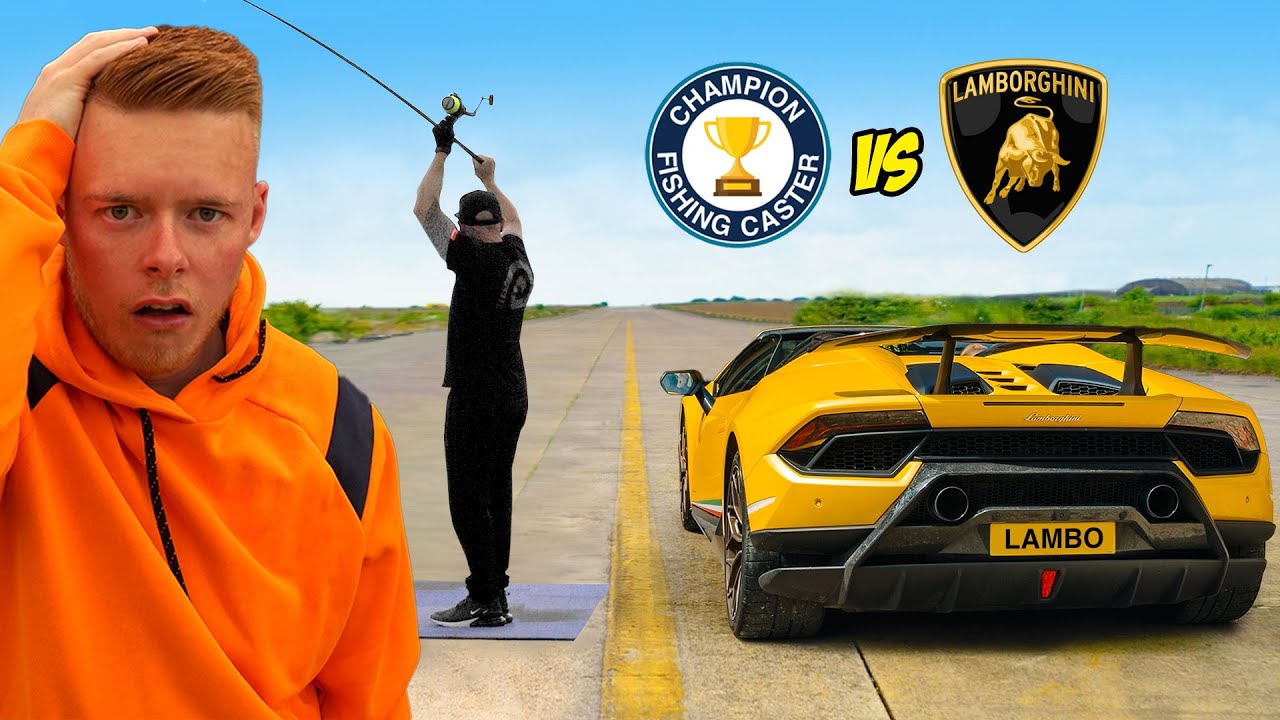 Fishing Spomb vs Lamborghini in a Drag Race Experiment