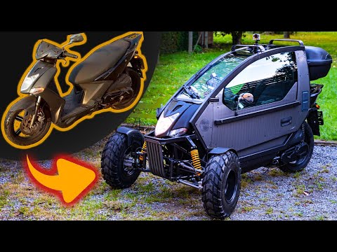 Making of futuristic Three-Wheeler Vehicle - I Modified Scooter to the ...