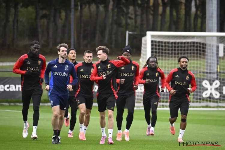Voici les joueurs présents à l'entraînement des Diables Rouges ce lundi