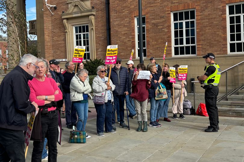 Dozens gather outside Derby's Council House in protest over illegal ...