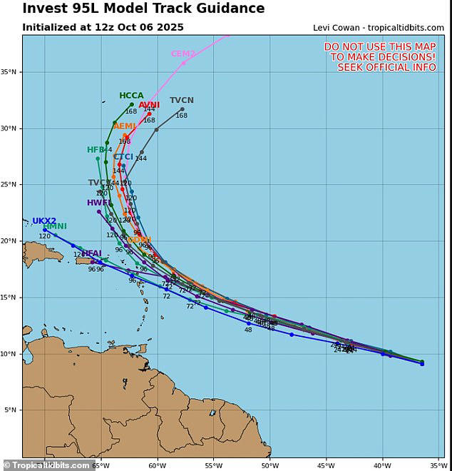Odds of tropical storm Jerry forming INCREASE as spaghetti models ...