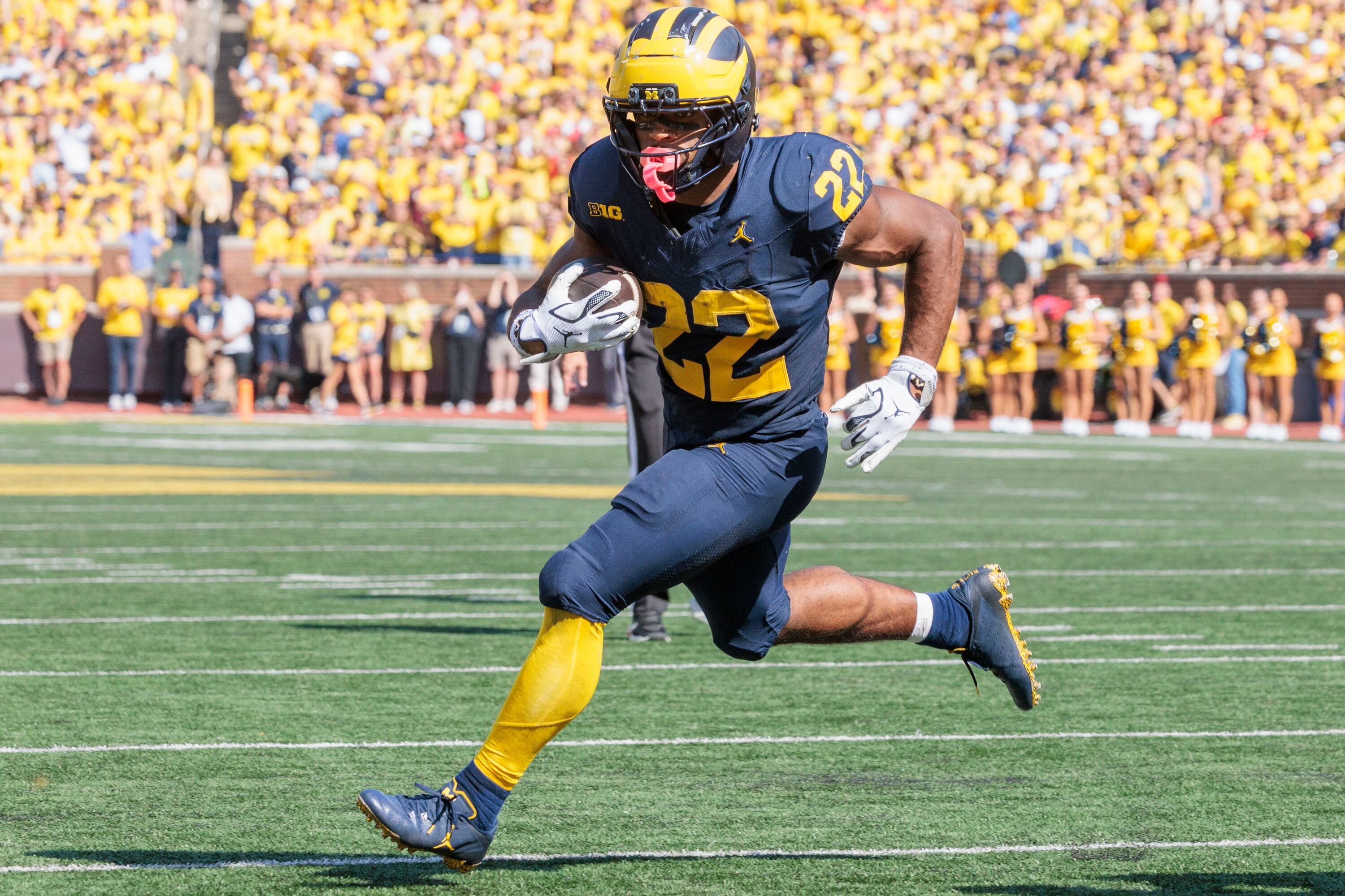 Michigan coach makes Heisman case for RB Justice Haynes