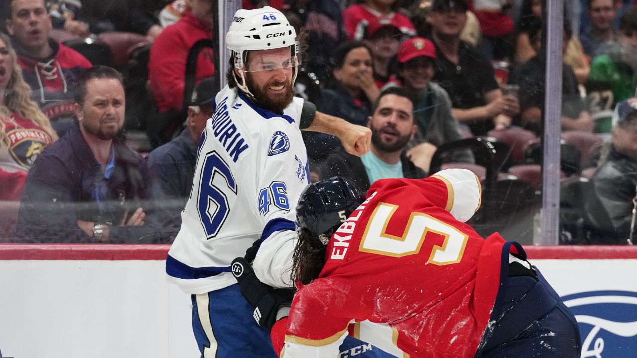 Lightning’s Sabourin suspended four games for roughing Panthers’ Ekblad