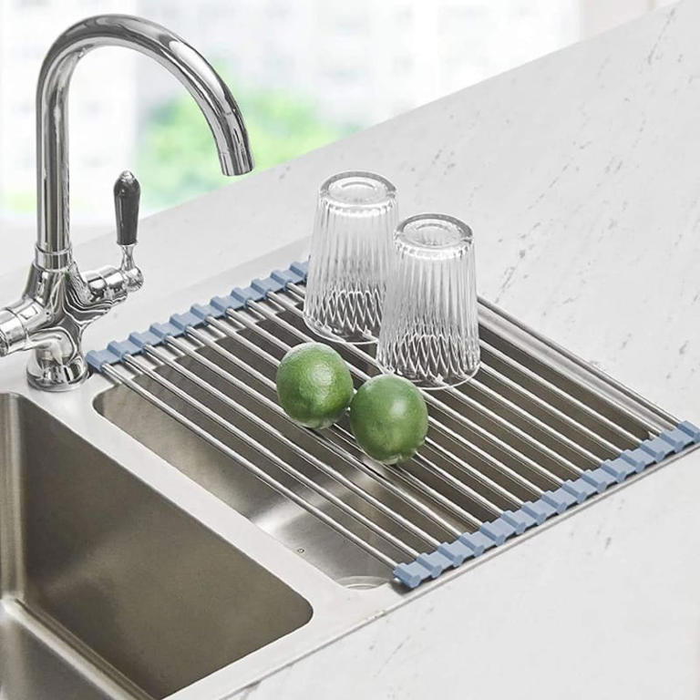 I Put a Dish-Drying Rack in My Tiny Bathroom, and It Changed Everything