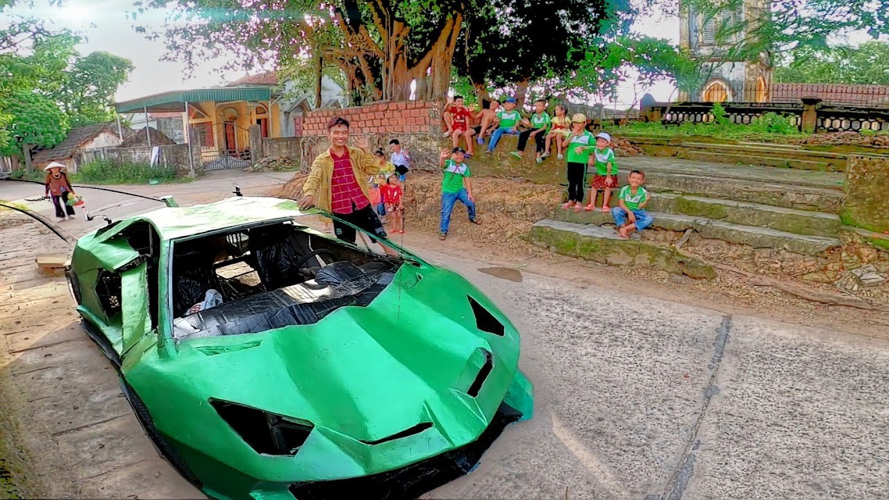 Homemade Lamborghini from scrap running to the countryside makes ...