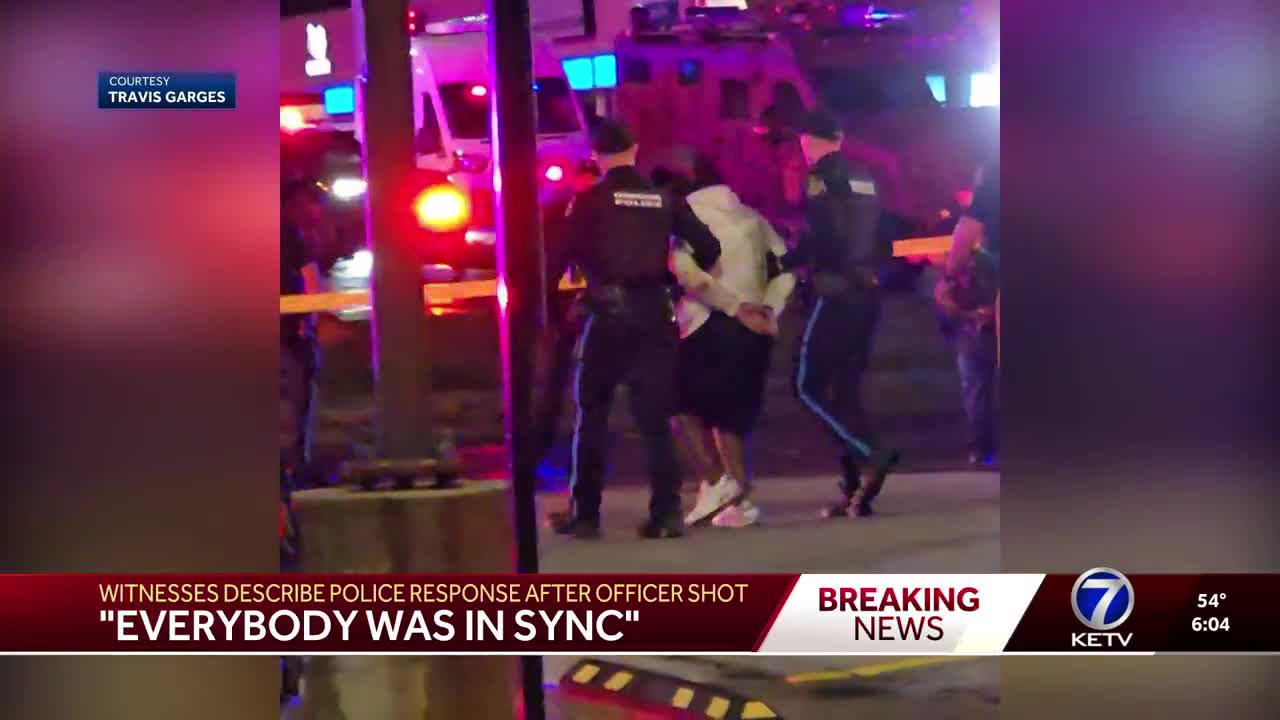 Witnesses describe police response after officer shot