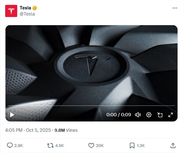 Tesla Stock Rises on New Product Teasers Ahead of October 7 Unveiling