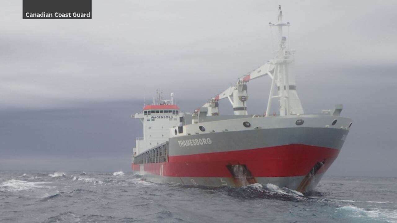 Salvaging efforts underway for stranded cargo ship in Northwest Passage