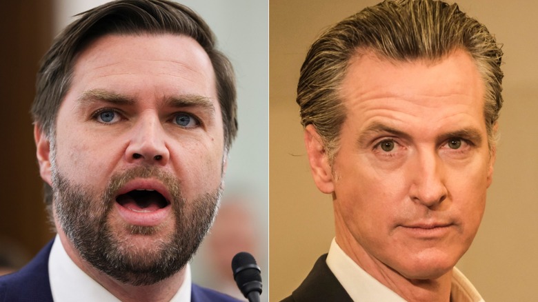 Side By Side Pics Of A Young Gavin Newsom & JD Vance Sparked A Brutal ...