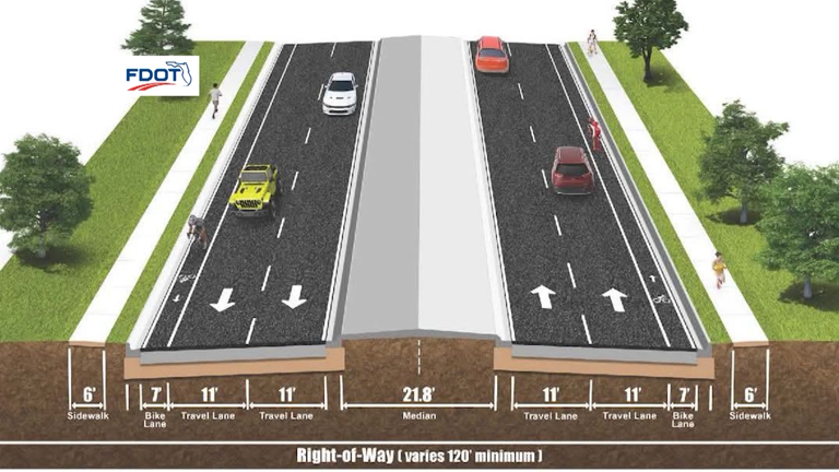Ellis Road in Melbourne undergoing road widening project
