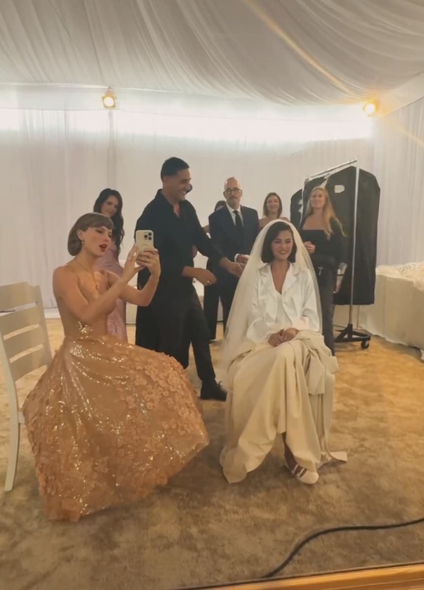 Taylor Swift shines in princess-like gown at Selena Gomez’s wedding in ...