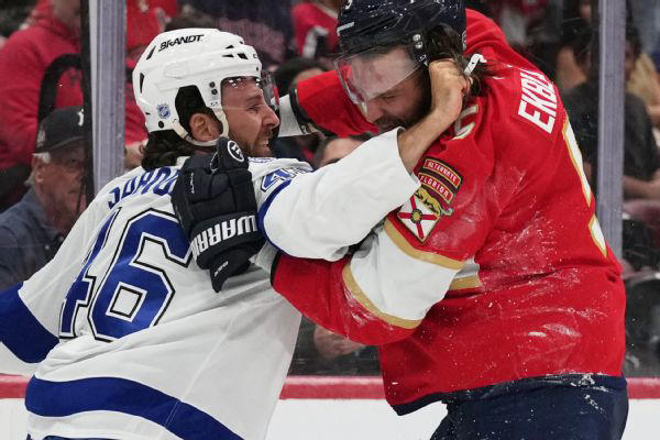 NHL suspends two, fines Lightning after penalty-filled game