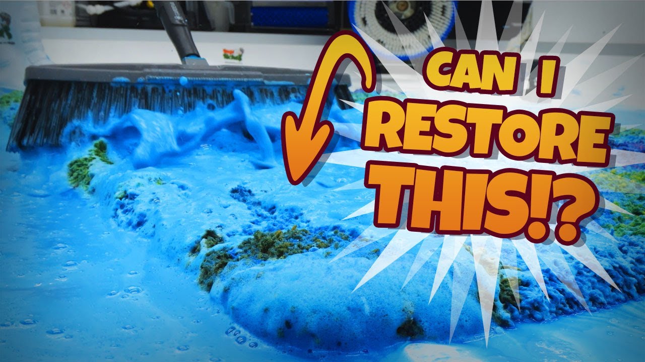 Nasty rug restored... wait until you see the diamonds! Satisfying ASMR ...