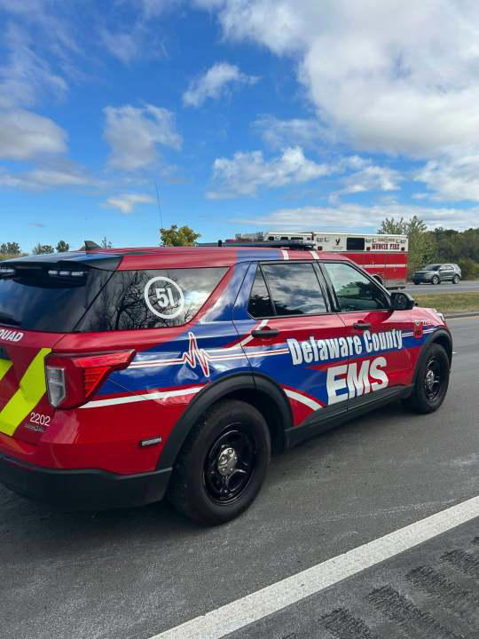 2 hospitalized after Delaware County semi crash