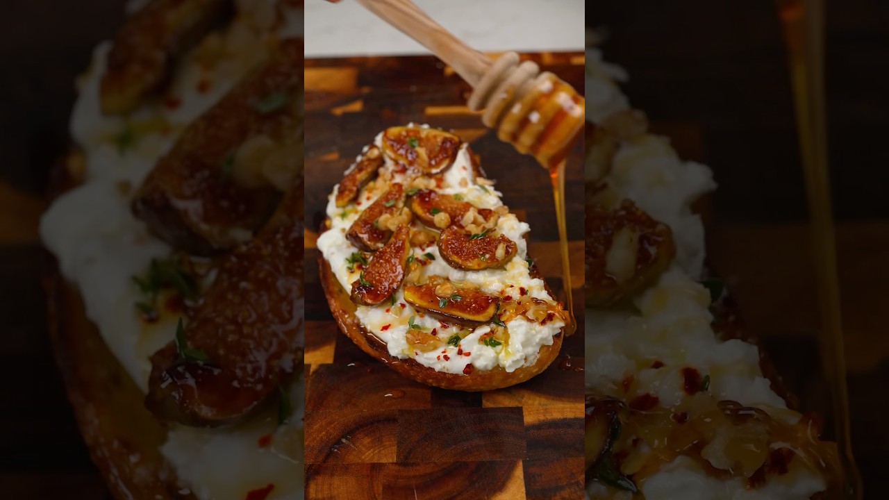 Fig & burrata toast #shorts