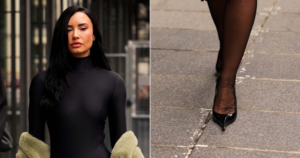 Demi Lovato Balances Coperni's Second-skin Bodysuit With Saint Laurent ...