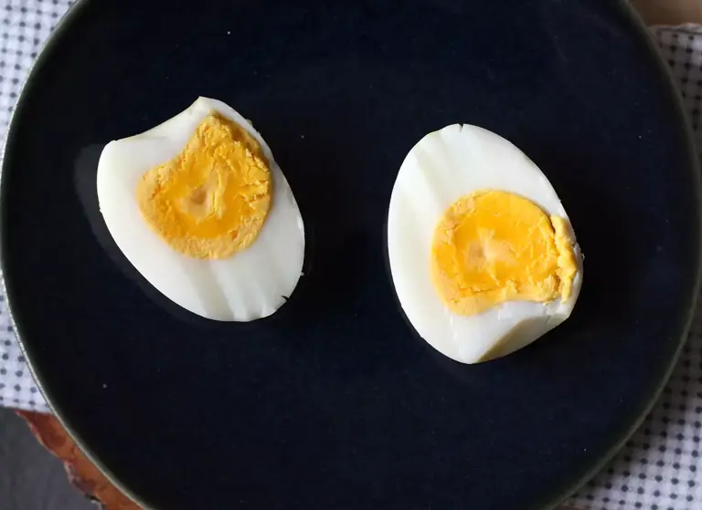 Hard-boiled eggs but cooked in airfryer