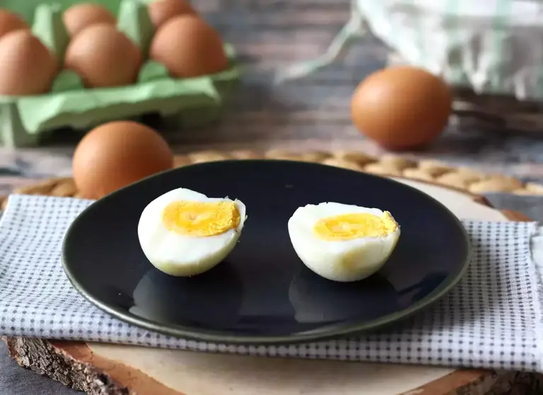 Hard-boiled eggs but cooked in airfryer