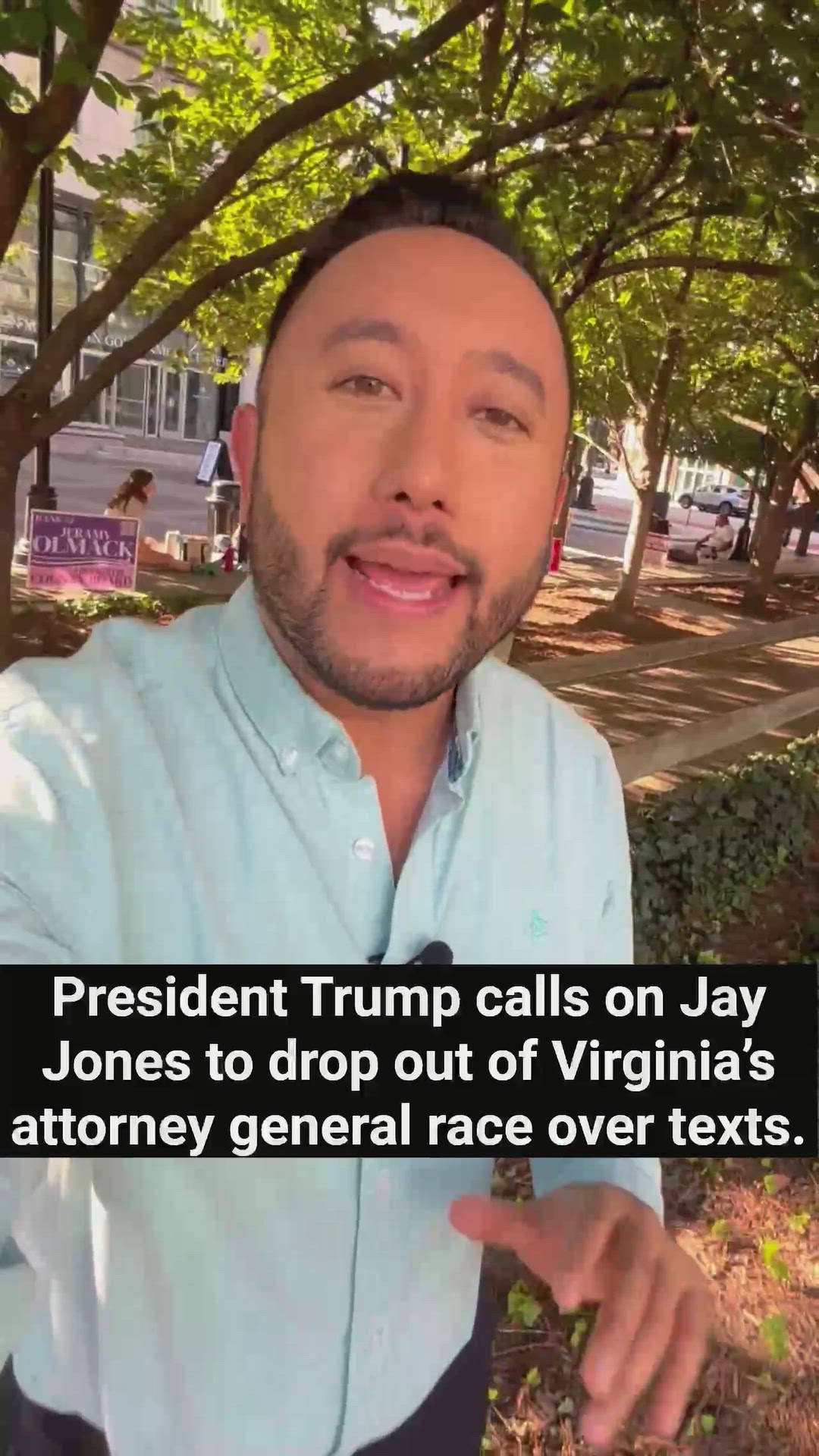 President Trump calls on Jay Jones to drop out of Virginia's Attorney ...