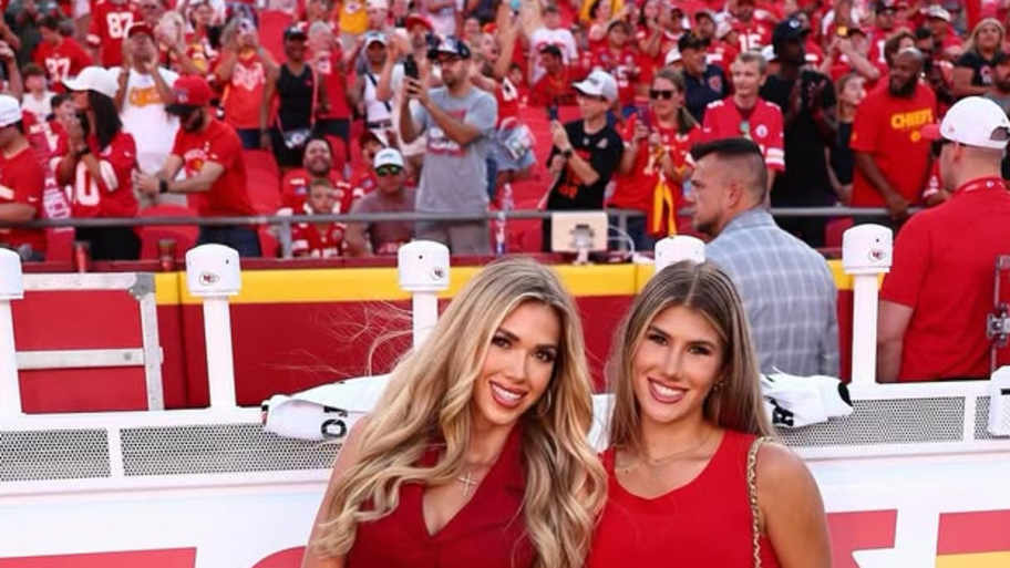 Grace Hunt upstaged by Chiefs heiress sister Ava in rare photo for ...