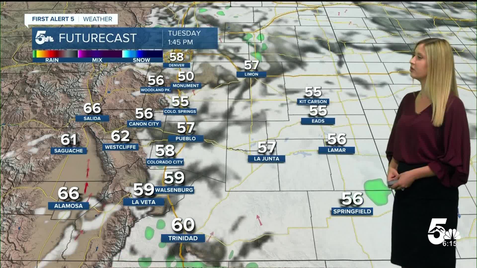 Sweater weather Tuesday, sweaty weather by the end of the week