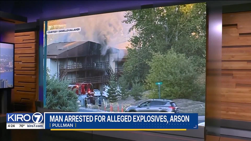 VIDEO: Man arrested for alleged explosives, arson