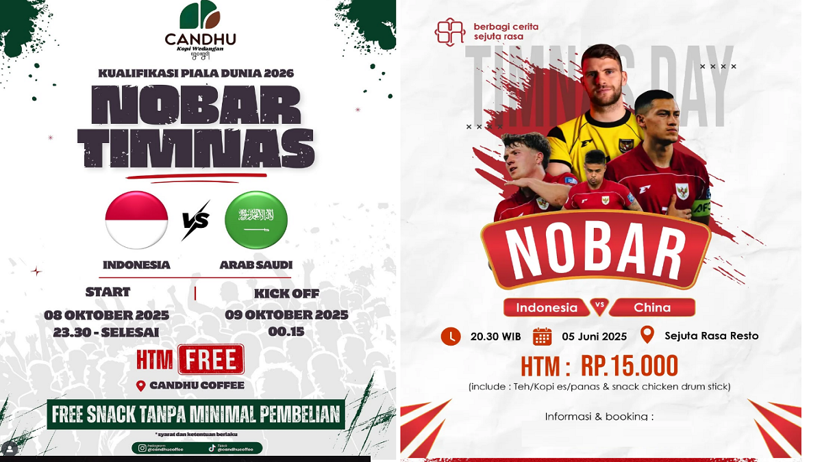 2025 DOWNLOAD Template Poster Nobar Timnas Indonesia vs Arab Saudi Irak ...