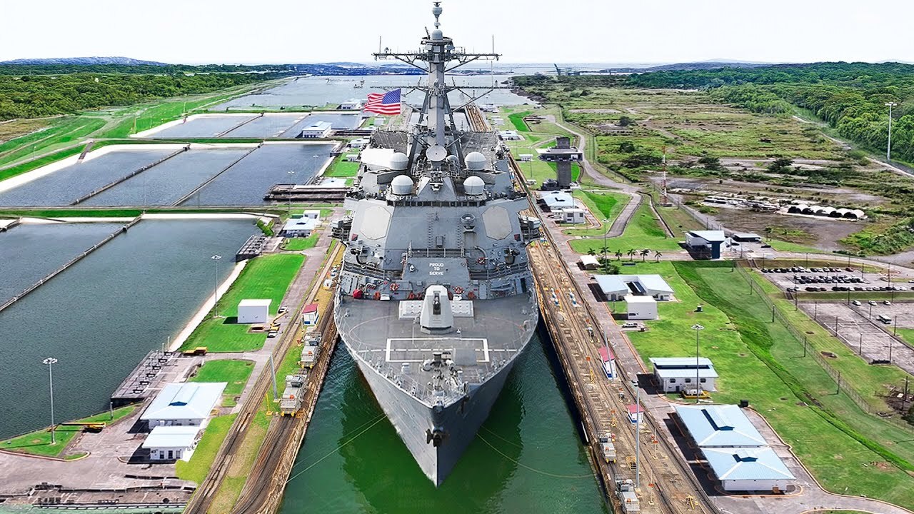 US Navy’s Fully Loaded Massive Warship Passes Through Panama Canal