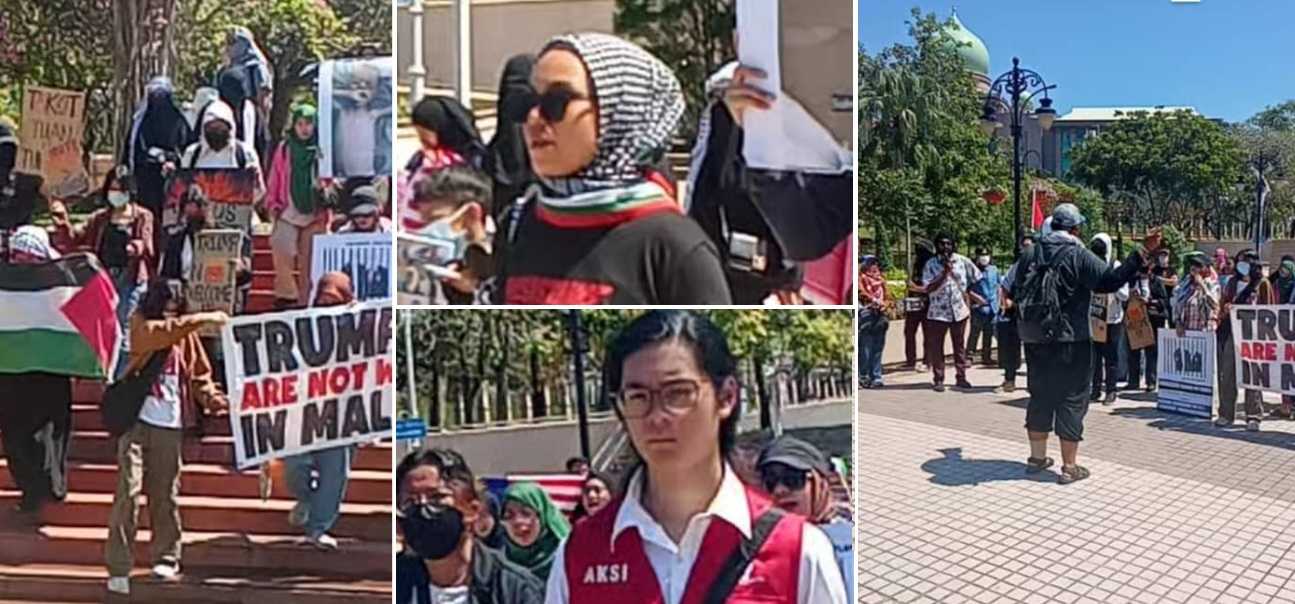 Students take anti-Trump protest to Anwar's doorstep in Putrajaya