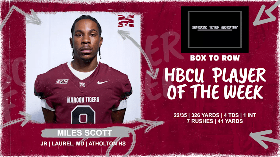 Miles Scott Becomes 2nd Maroon Tiger To Win HBCU Player Of The Week ...