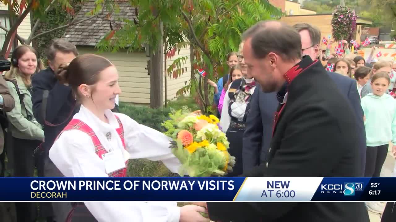 Crown Prince of Norway makes stop in Iowa