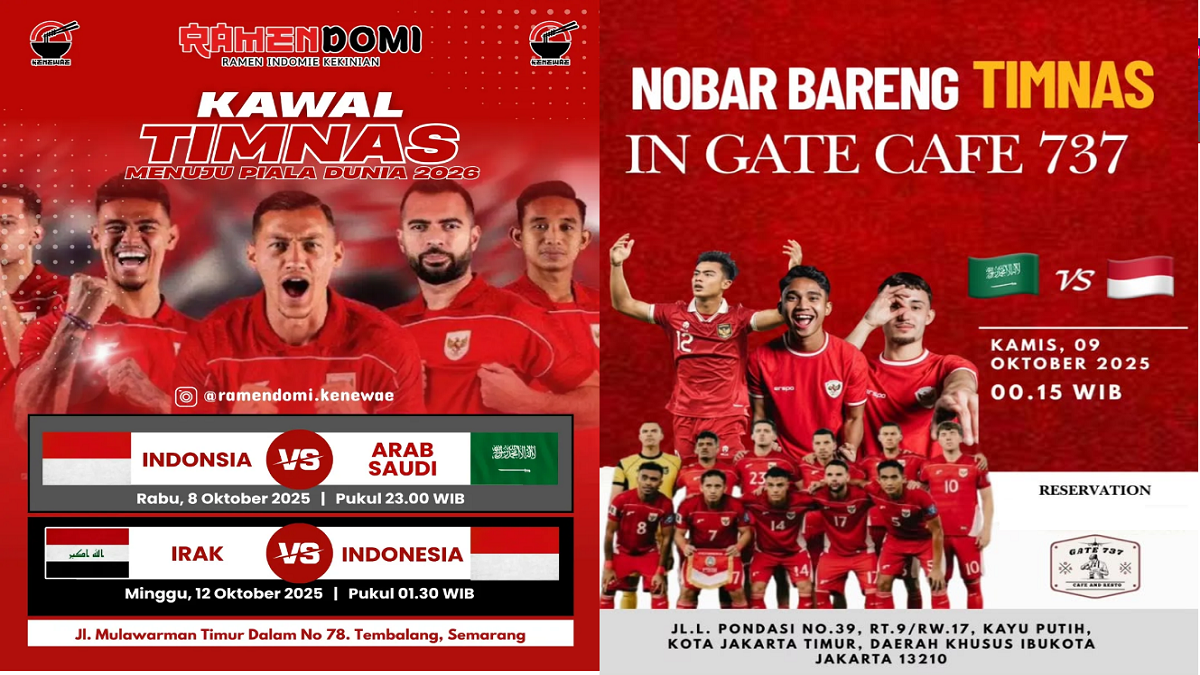2025 DOWNLOAD Template Poster Nobar Timnas Indonesia vs Arab Saudi Irak ...